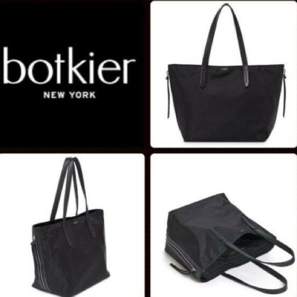 Botkier | Bags | Tote Botkier New York Nylon Black Roomy Tote Bag With Side Zippers | Poshmark